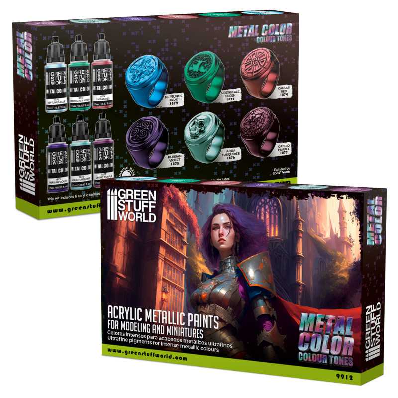 Metallic Paints Set - Colours - Geek Tintas