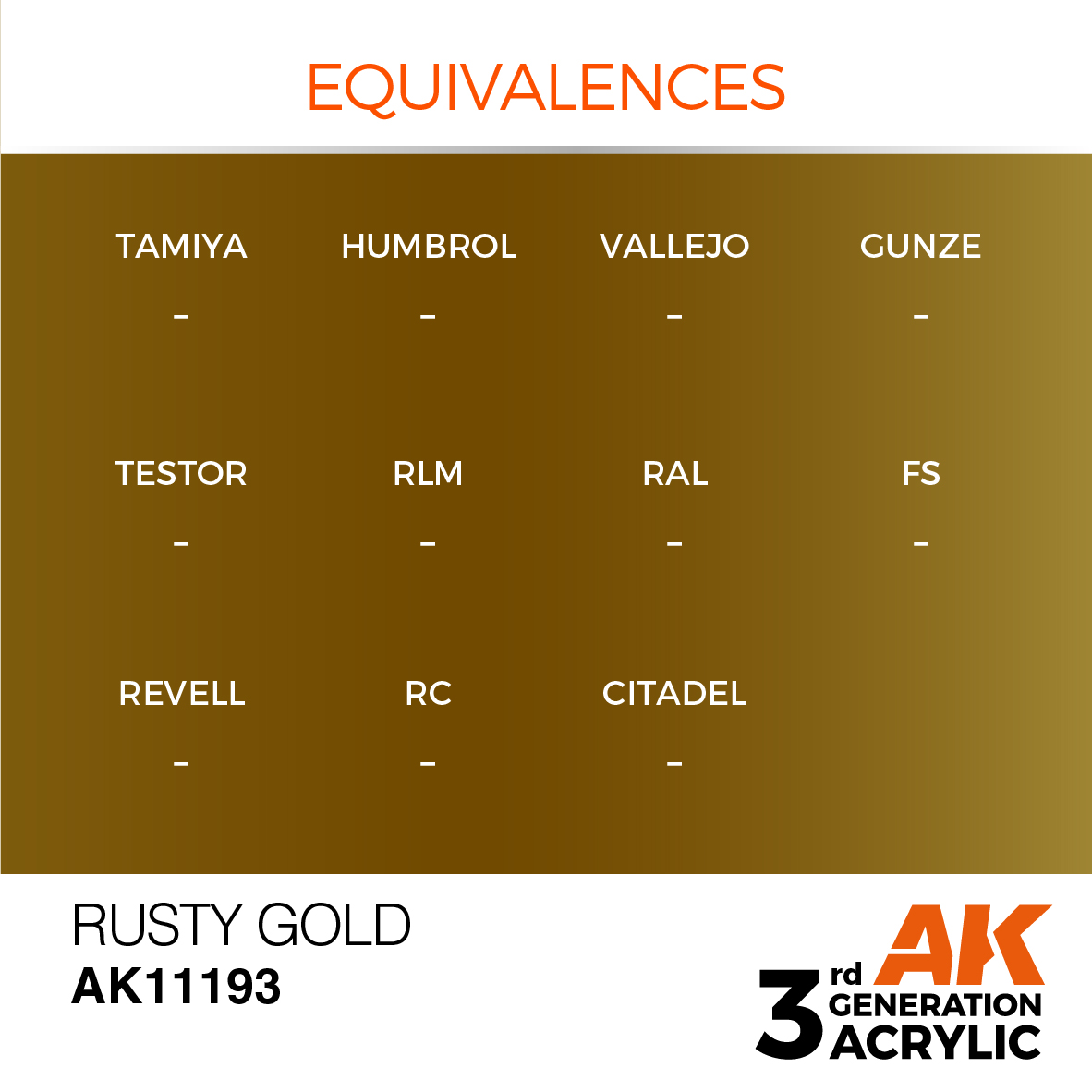 Rust Gold Metallic - Geek Tintas