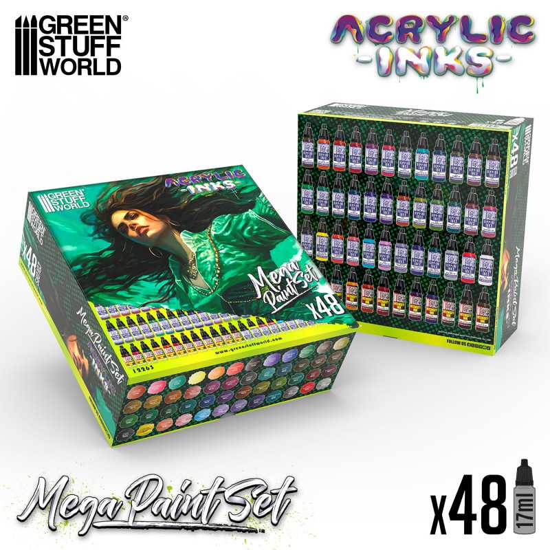 Acrylic Dipping Ink Mega Paint Set - Geek Tintas