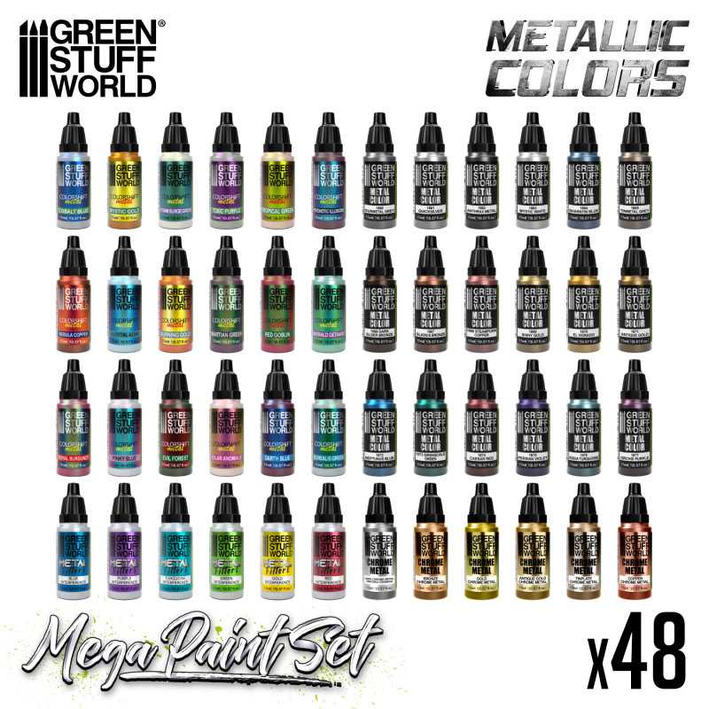 Metallics Mega Paint Set - Geek Tintas