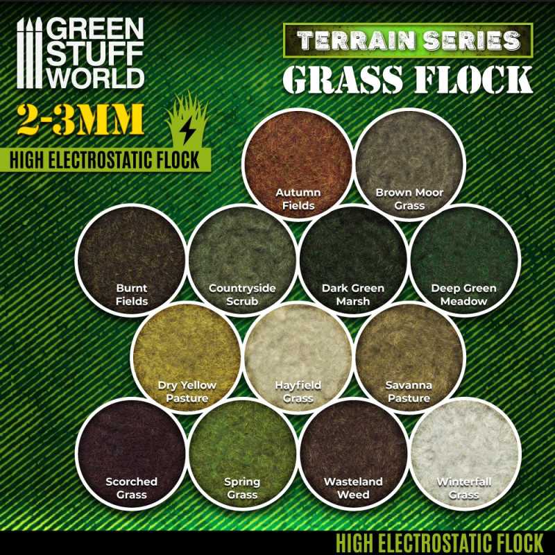 Static Grass Flock 2-3mm - SPRING GRASS - 200 ml - Geek Tintas
