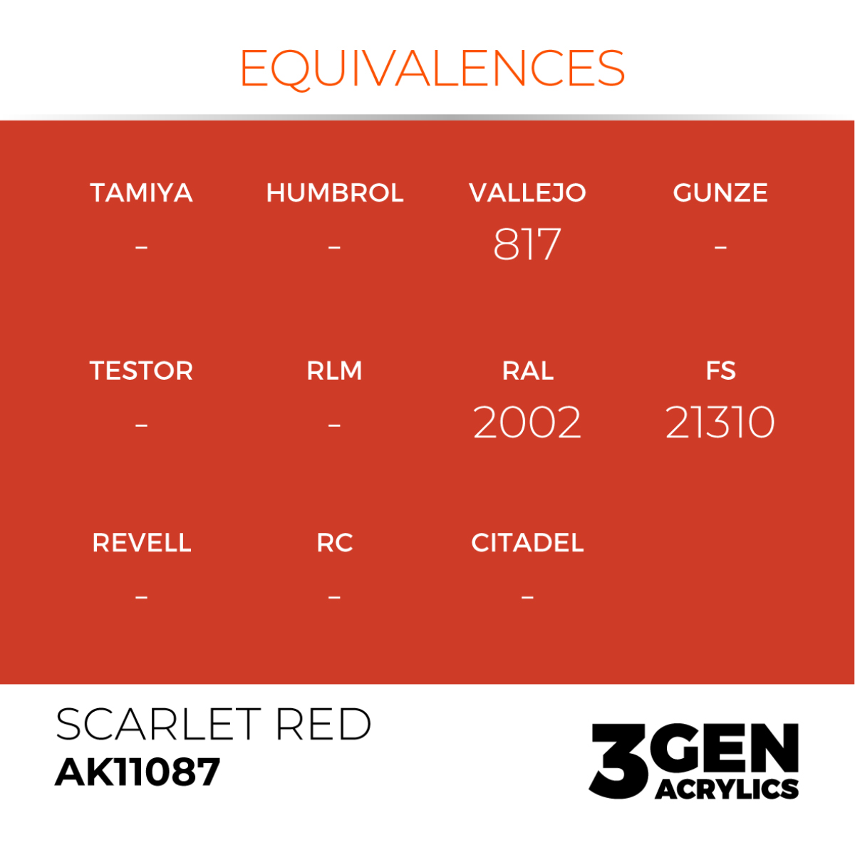 Scarlet Red – Standard - Geek Tintas