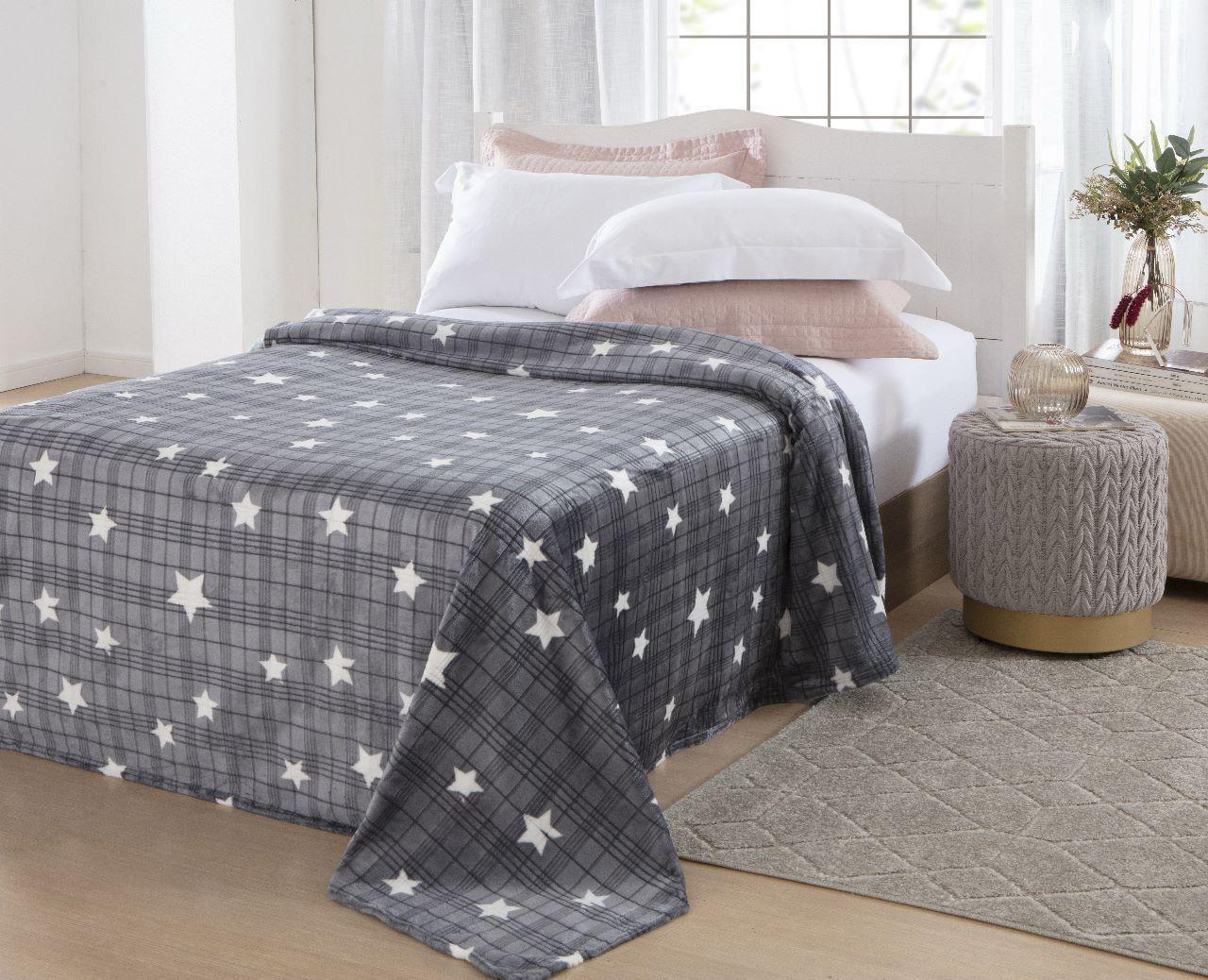 Manta Soft Coberta Estrela 1,80x2,00 - Visacor Decorações