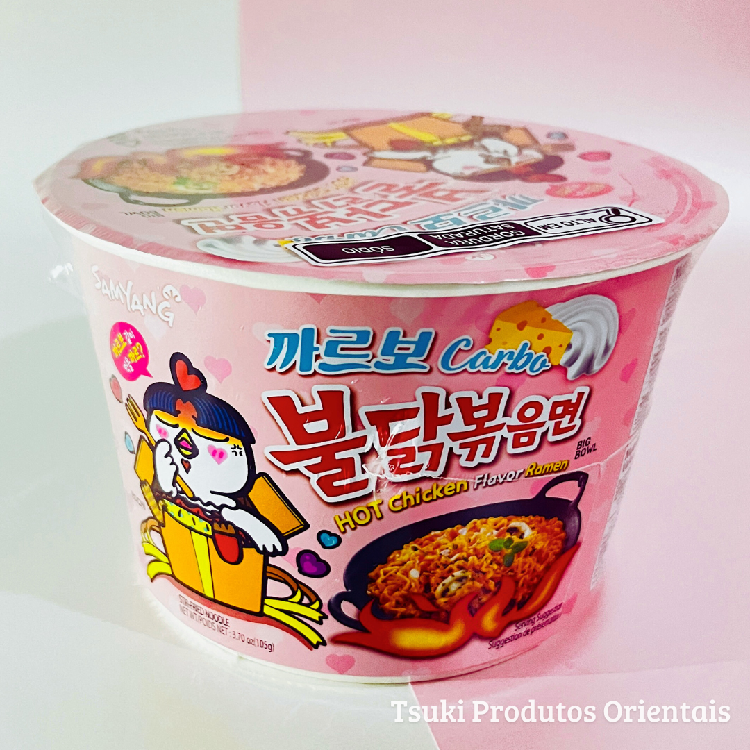 LAMEN BULDAK SAMYANG - FRANGO CARBONARA POTE - 105G - Tsuki Produtos ...