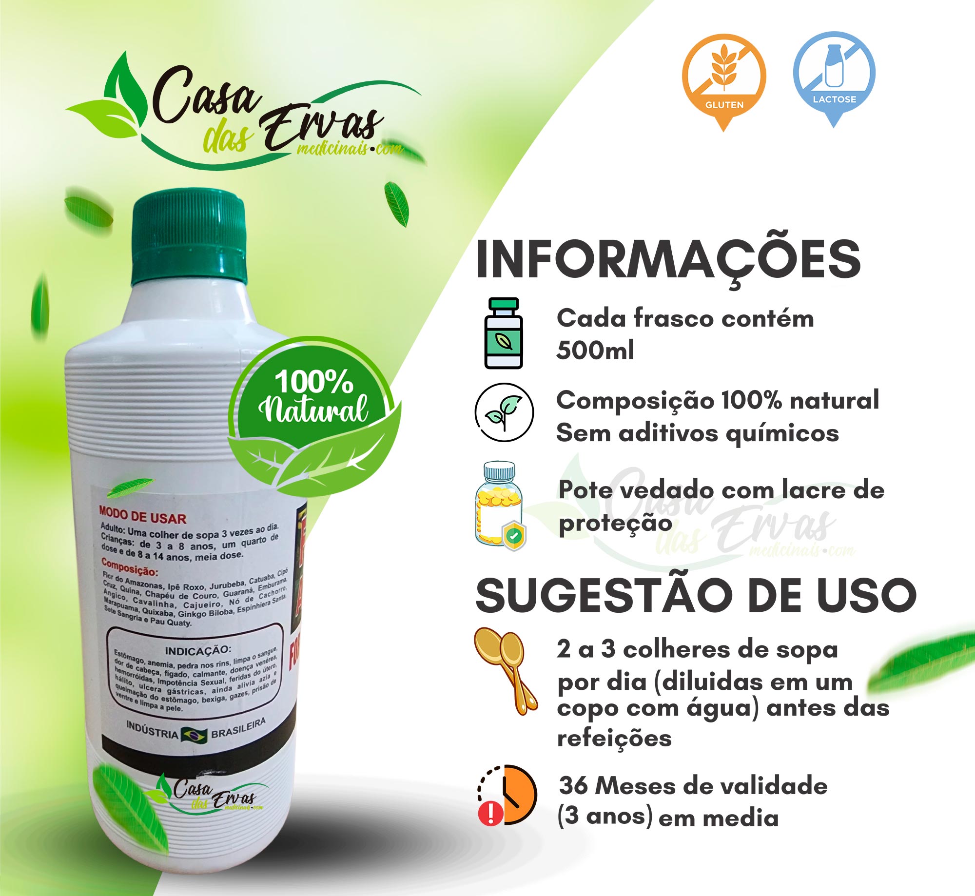Flor do Amazonas ( Fortificante Natural ) 500 ML - Casa das Ervas ...