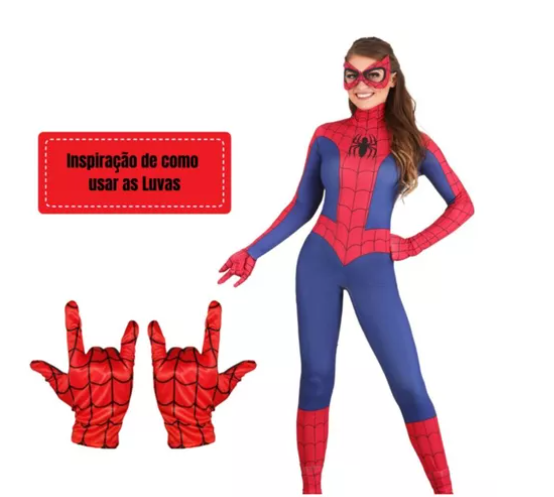 Luva homem aranha curta - A Educacional Brinquedos E Inclusão Social