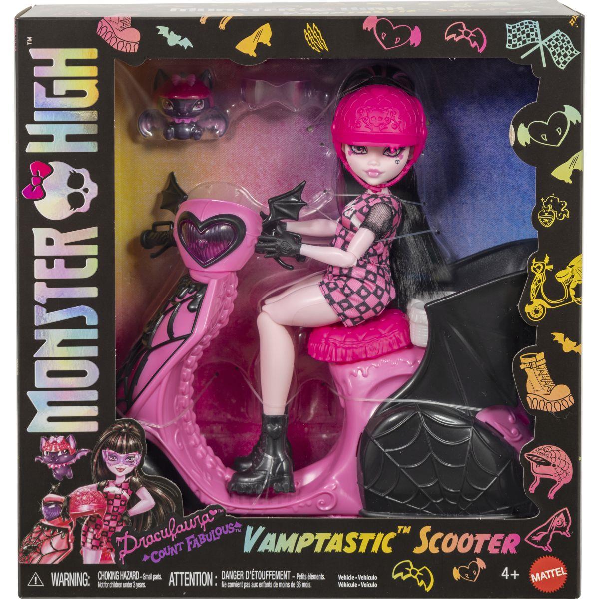 Boneca Monster High Draculaura com Scooter - Chocomenta Colecionáveis