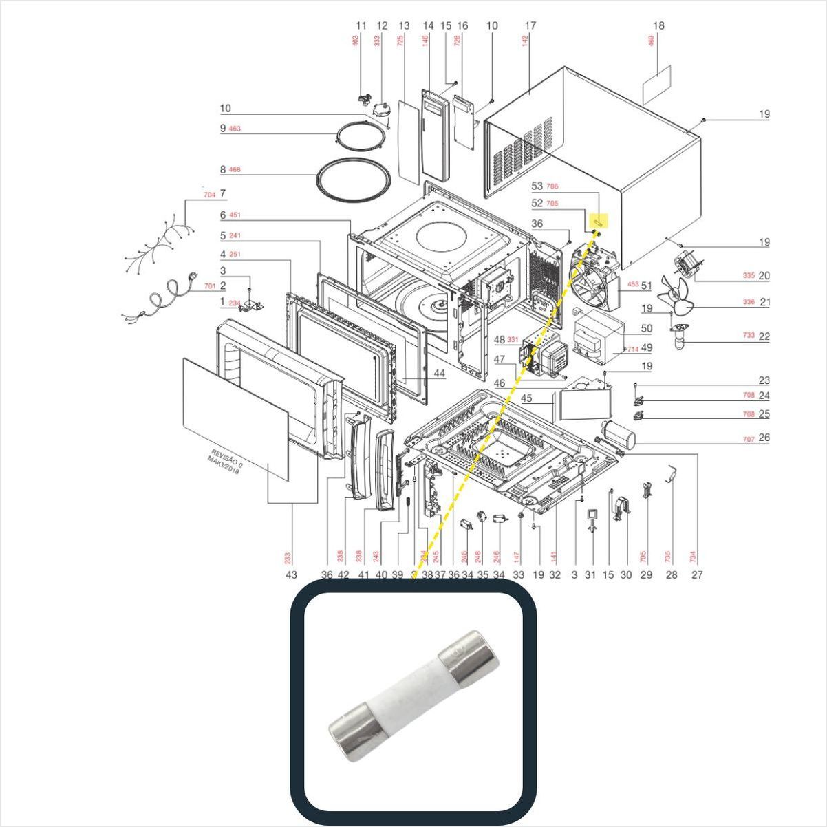 Fusível Rápido 12A Micro-Ondas Electrolux - Proteção Garantida! - RS ...
