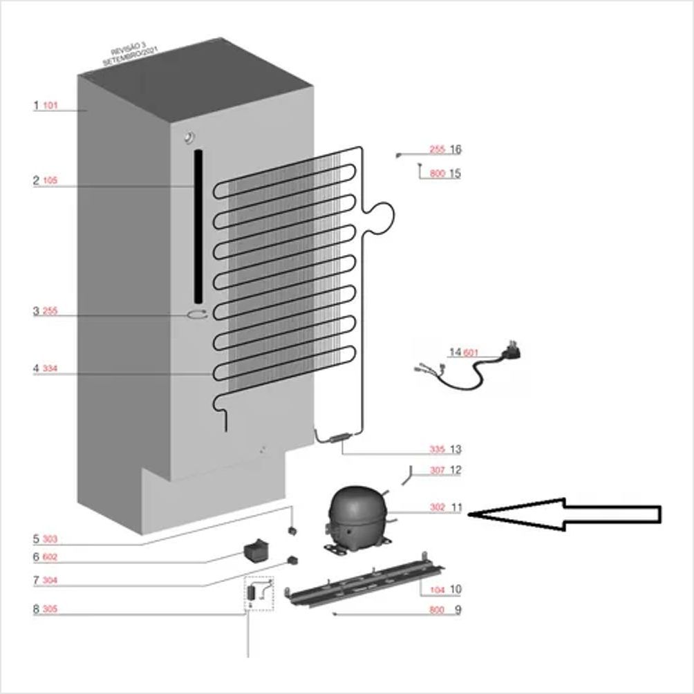 Compressor Electrolux EMU30CLP 127V para Geladeira RE31: Qualidade e ...