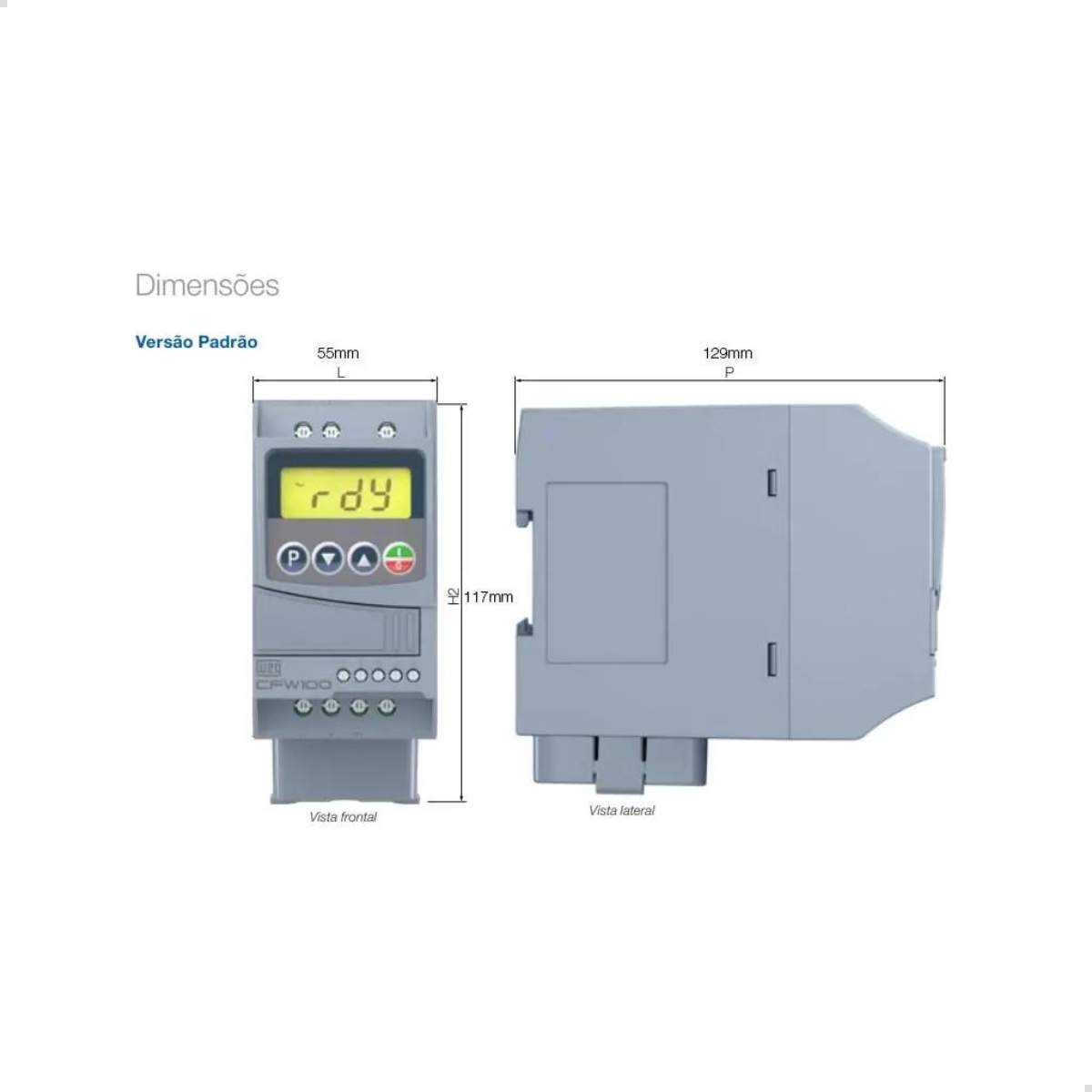 Inversor CFW100 Mono 220V 0,5CV CFW100B02P6S220G2 WEG - Contattos Mais ...