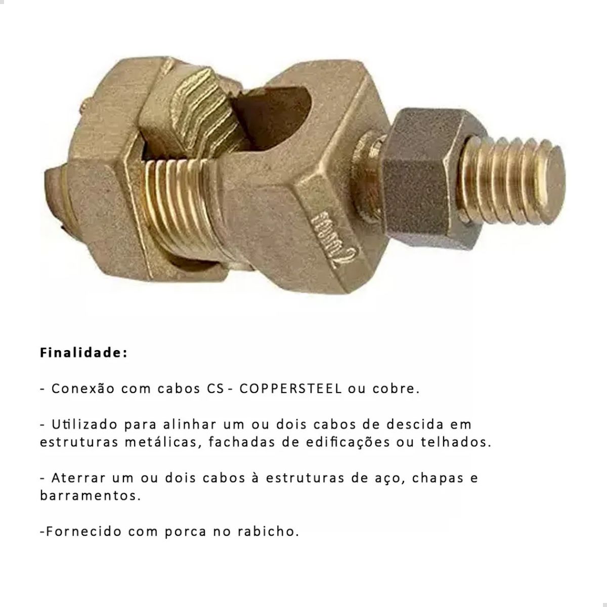 CONECTOR SPLIT BOLT 70MM C/RABICHO - Contattos Mais | Elétrica, Hidráulica e Ferramentas