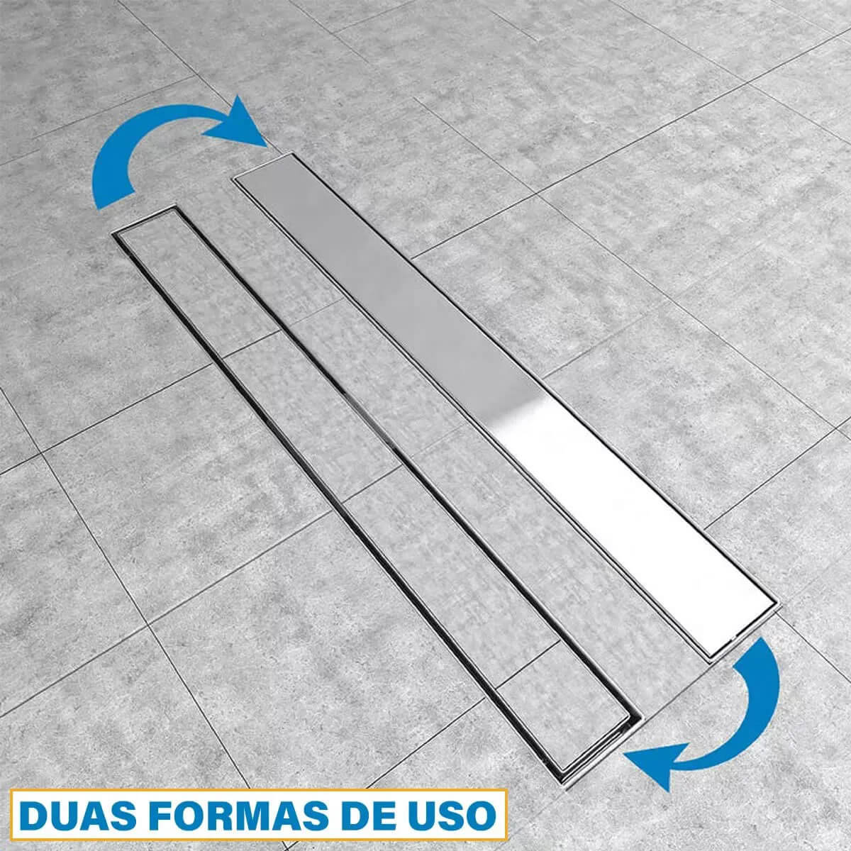 Ralo Linear Oculto 20cm Inox Banheiro Anti Inseto Seguro - Loja Tatu de Boa