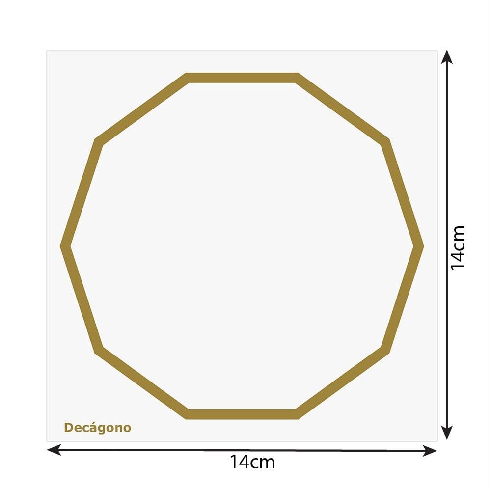 Placa Radiônica Decágono (PVC) - Relaxar e Meditar