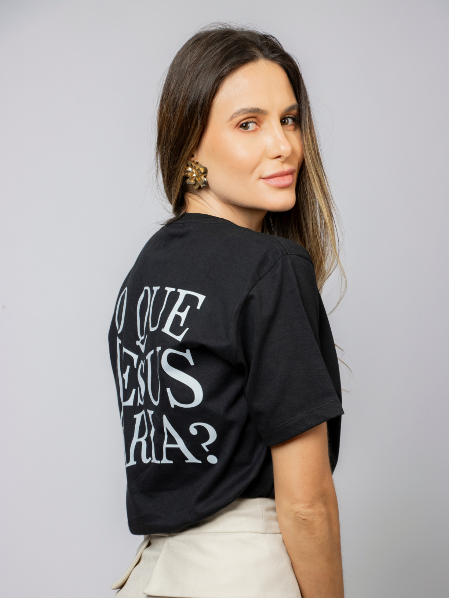 Camiseta O Que Jesus Faria? - Jardim de Ester