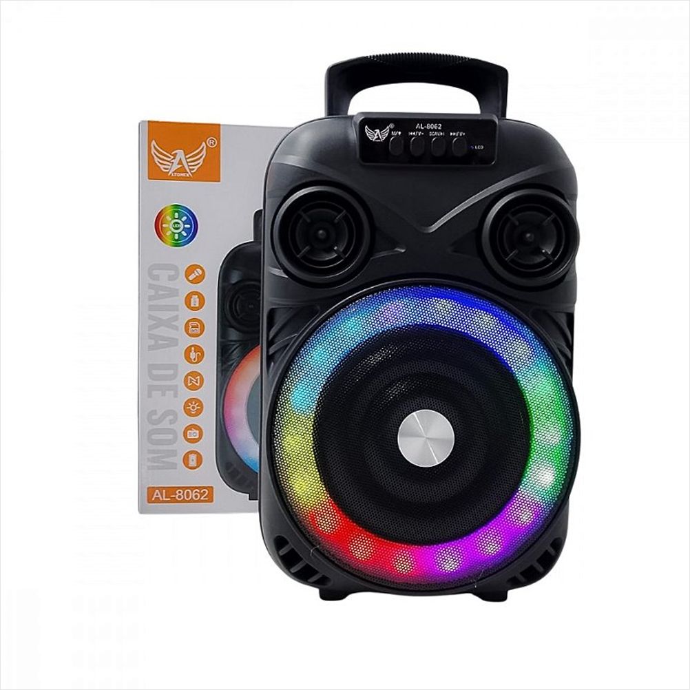 Caixa de Som LED RGB Bluetooth Altomex 5W 2000W PMPO - BELLARAH IMPORT