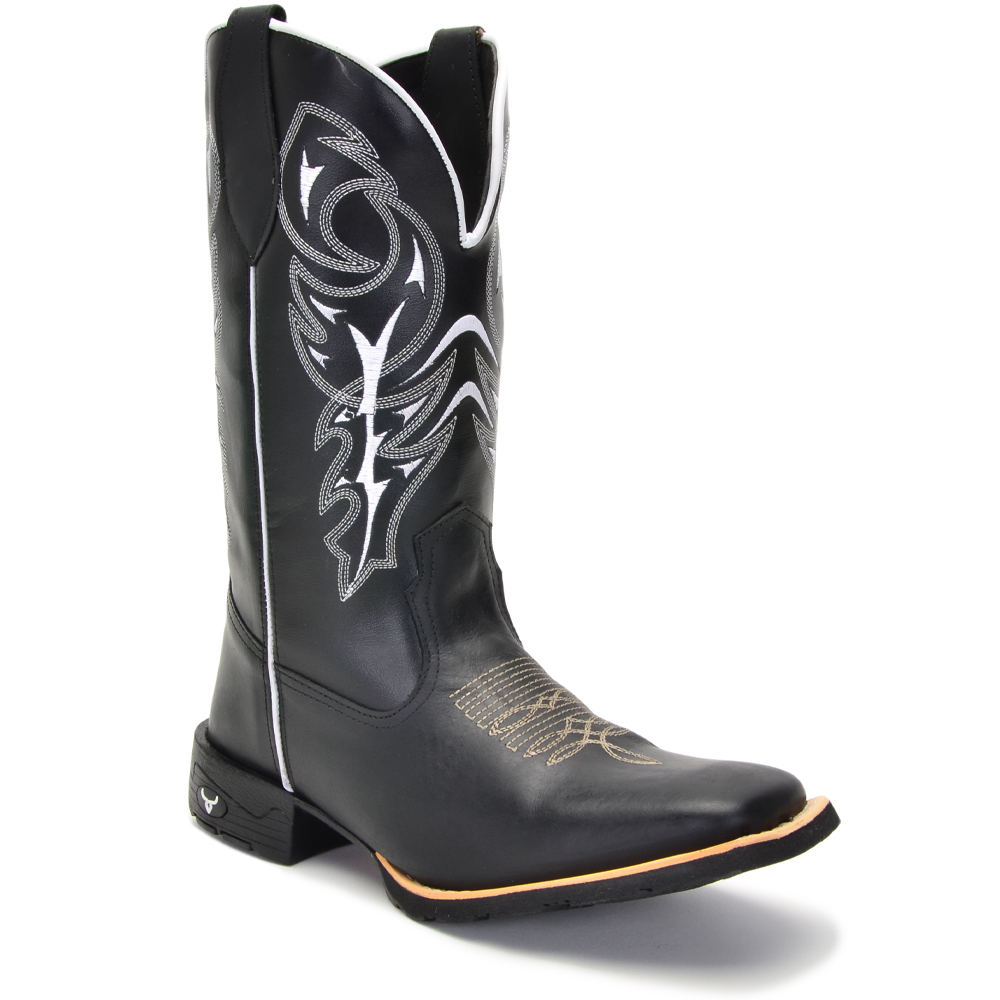 Bota Texana Cano Longo Country Cara de Boi Brete Boots Rodeio Roça ...