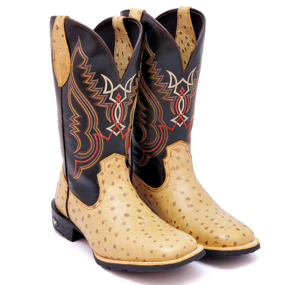 Bota Texana Cano Longo Country Cara de Boi Brete Boots Rodeio Roça ...