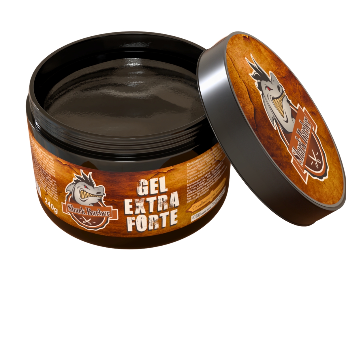 Gel Extra Forte 240g - 18 Unidades - Shark Barber