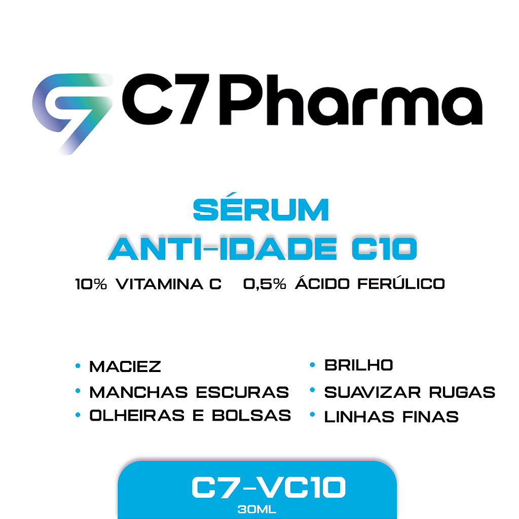 Sérum anti-Idade Vitamina C 10% - 30 ml - C7 Pharma