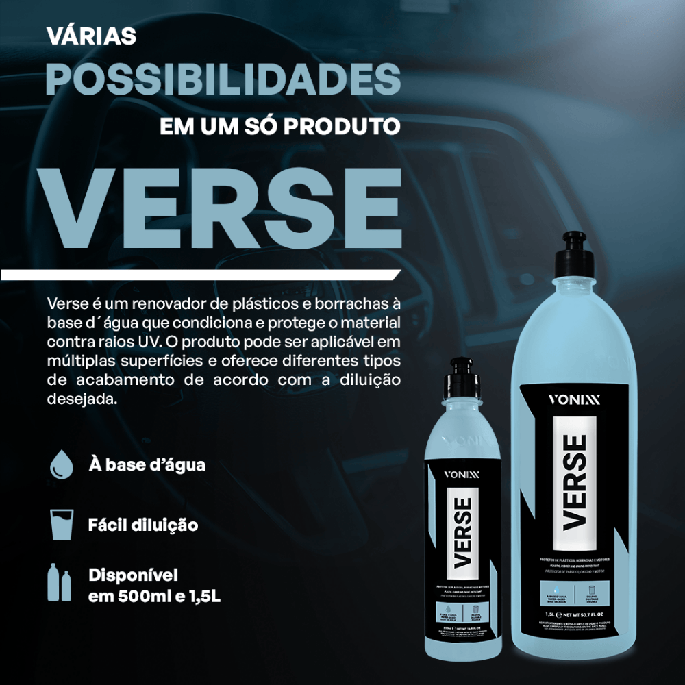 VERSE - PROTETOR DE PLASTICOS 500ML - V-One Store - Protection&Care