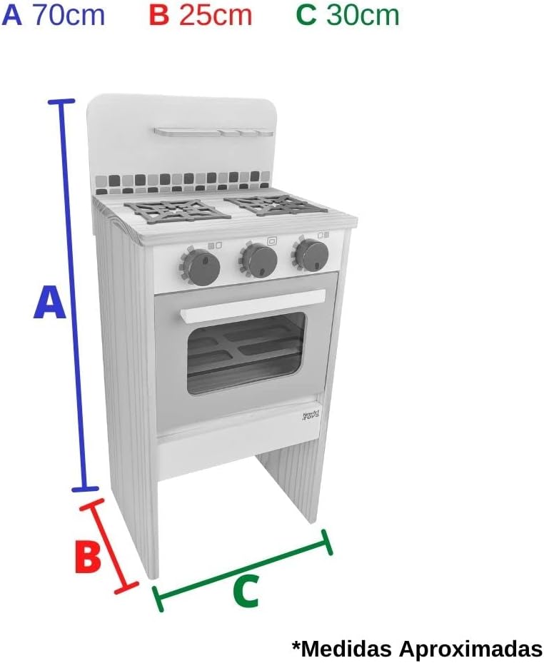 Fogão Infantil de Madeira Rosa | NewArt Toys | 367 - Bubula - Mundo ...