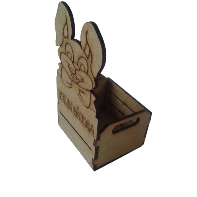 Mini Caixote coelho Páscoa 5 cm. - Mari Mdf