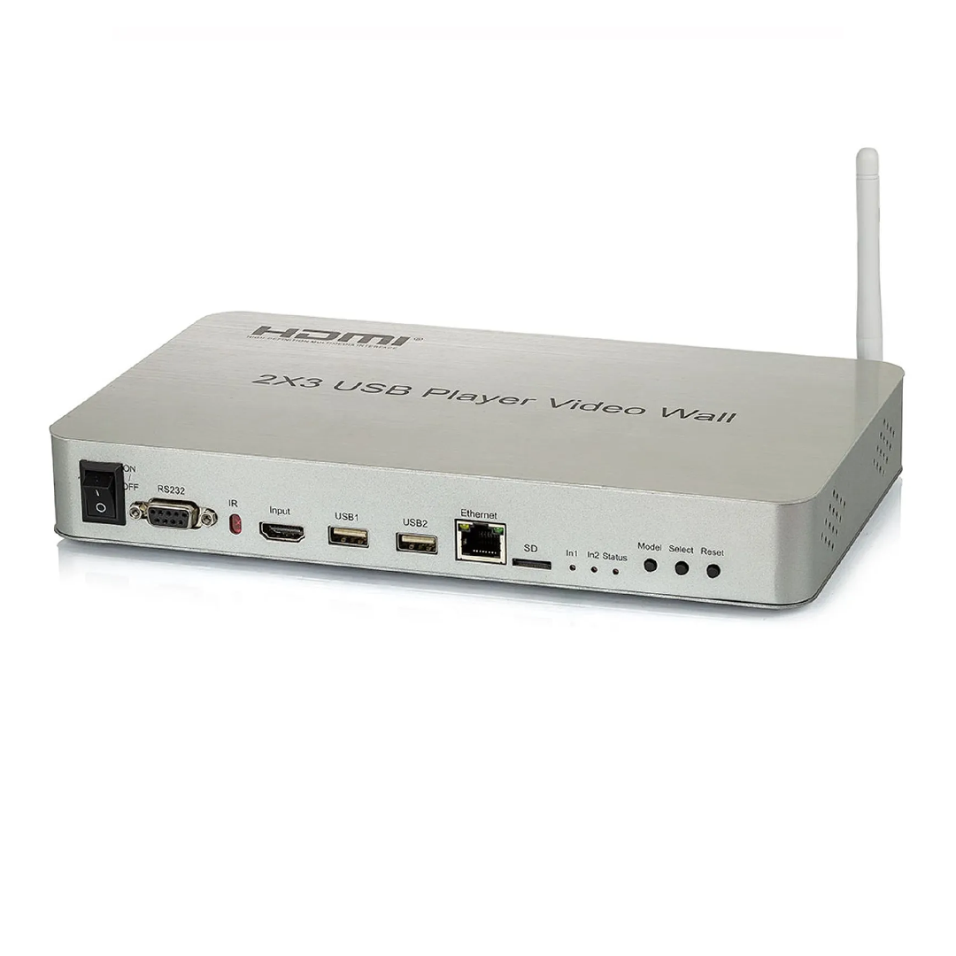 Vídeo Wall Controlador 2x3, 4K, 6 Telas, USB, HDMI Conex - Conexão Partner