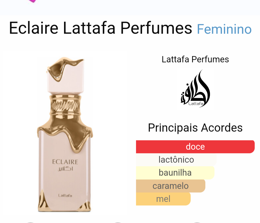 Eclaire Lattafa Eau de Parfum - Perfume Feminino 5ml - Rosa Perfumes