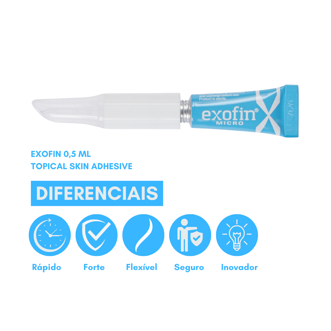 Adesivo Tópico para pele Exofin Micro 0,5g (Cola Cirurgica) - 01 ...