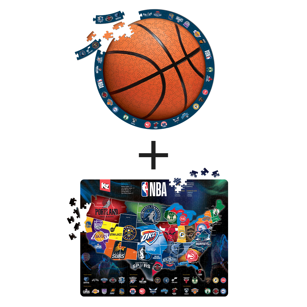 Combo Quebra Cabeças Pluzze NBA - Elka
