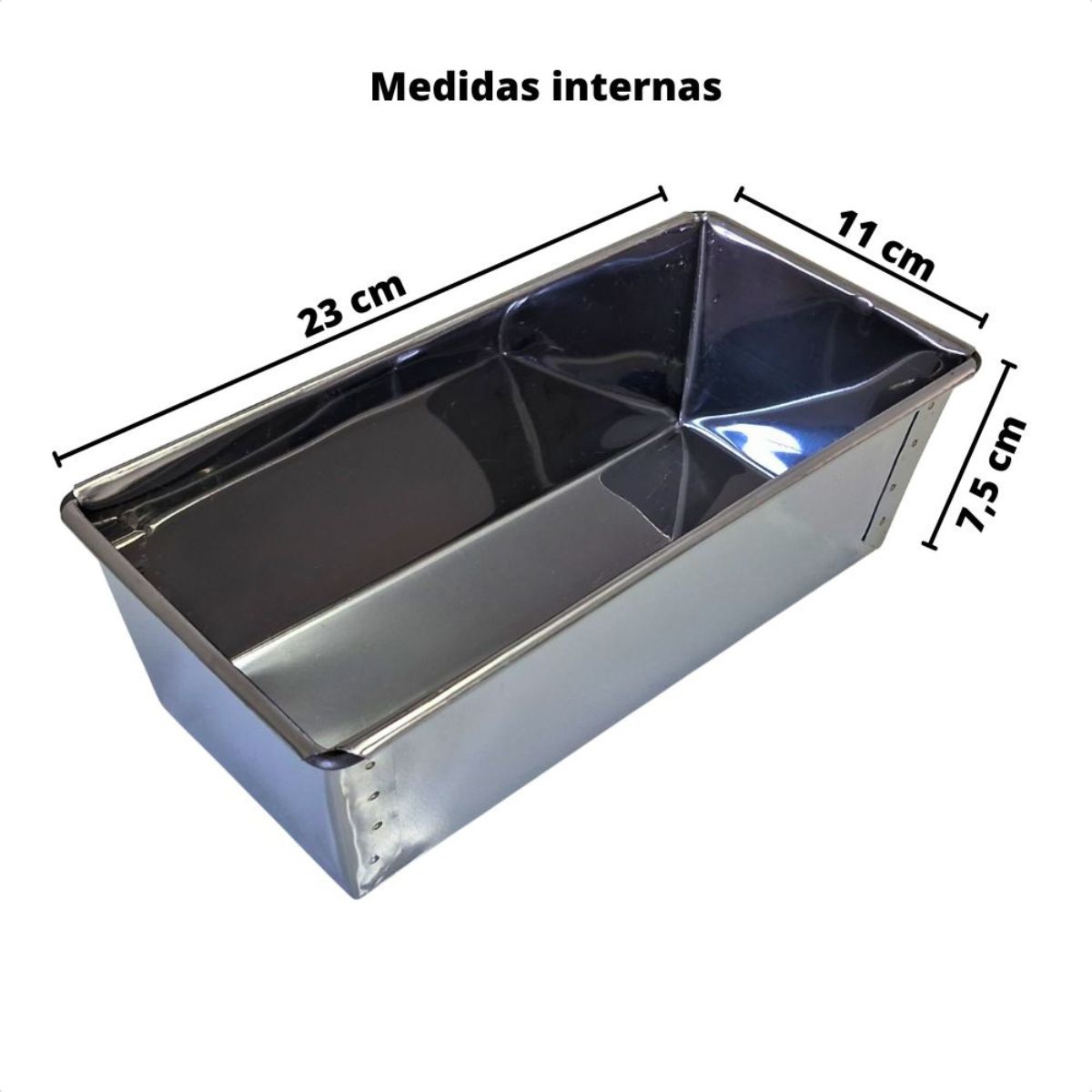 10 Formas Pão Caseiro 23 x 11 x 7,5 cm Inox - Dognini