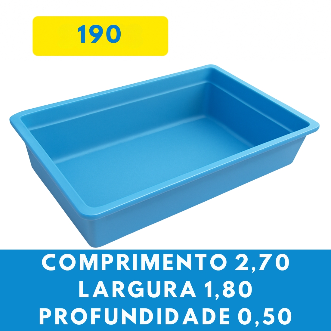Piscina de Fibra Infantil Modelo 190 - 1.900 Litros - Sol & Cia Comercial