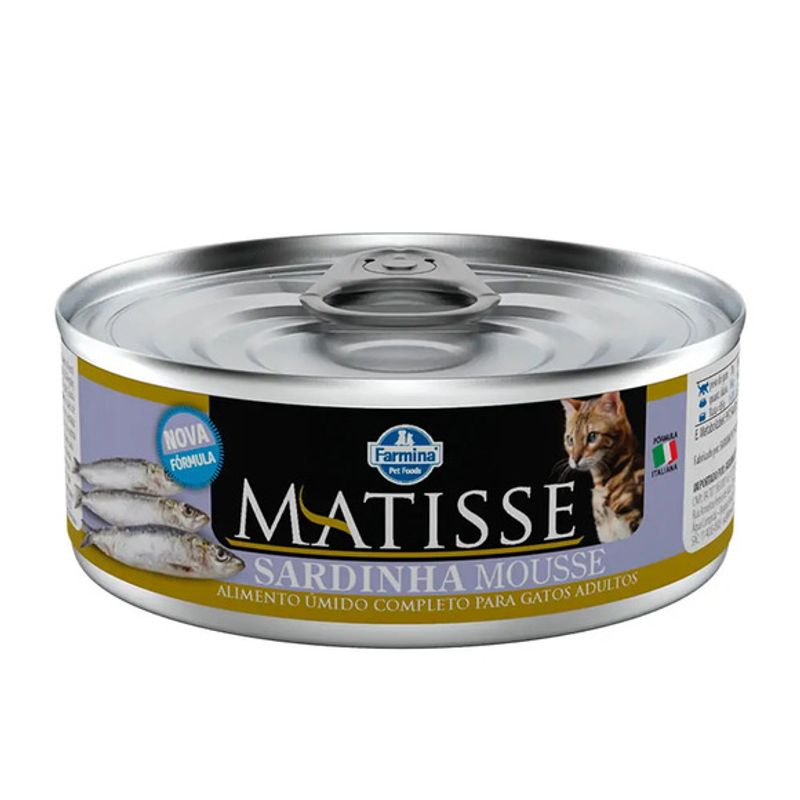 Ração Úmida Farmina Matisse Sardinha Mousse 85g - Gatos se Deliciam com ...