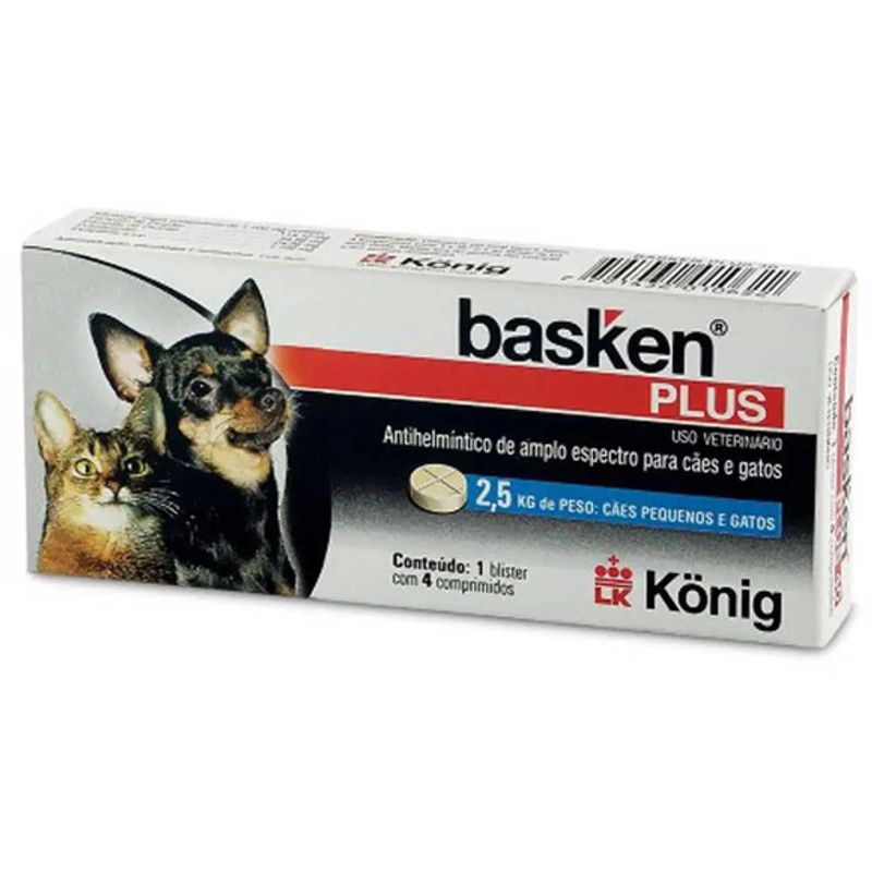Konig Basken Plus: Vermífugo para Cães de 2,5kg | Konig - Pet Shop da ...