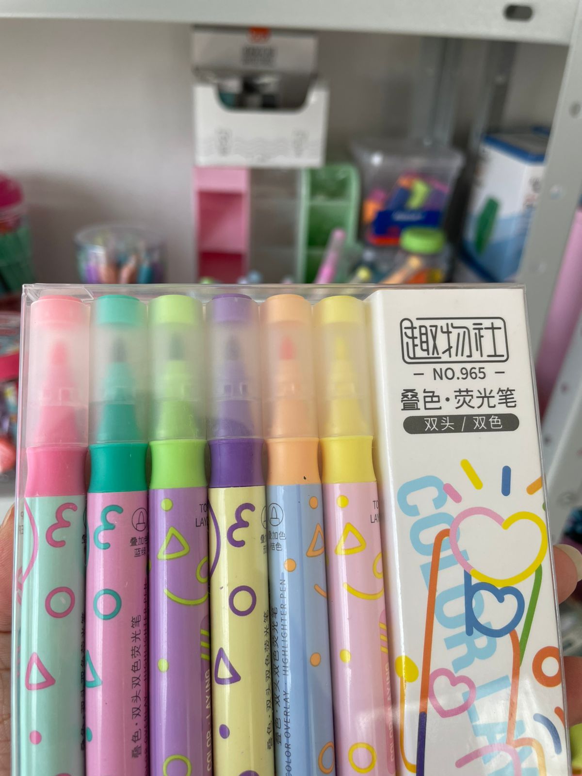 Marca texto coloridos - 6 canetinhas com 12 cores - 300-lapis-papelaria