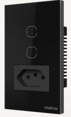 Tomada com 2 Interruptores Inteligente 10A WIFI IZY SMART ETS 2002 ...