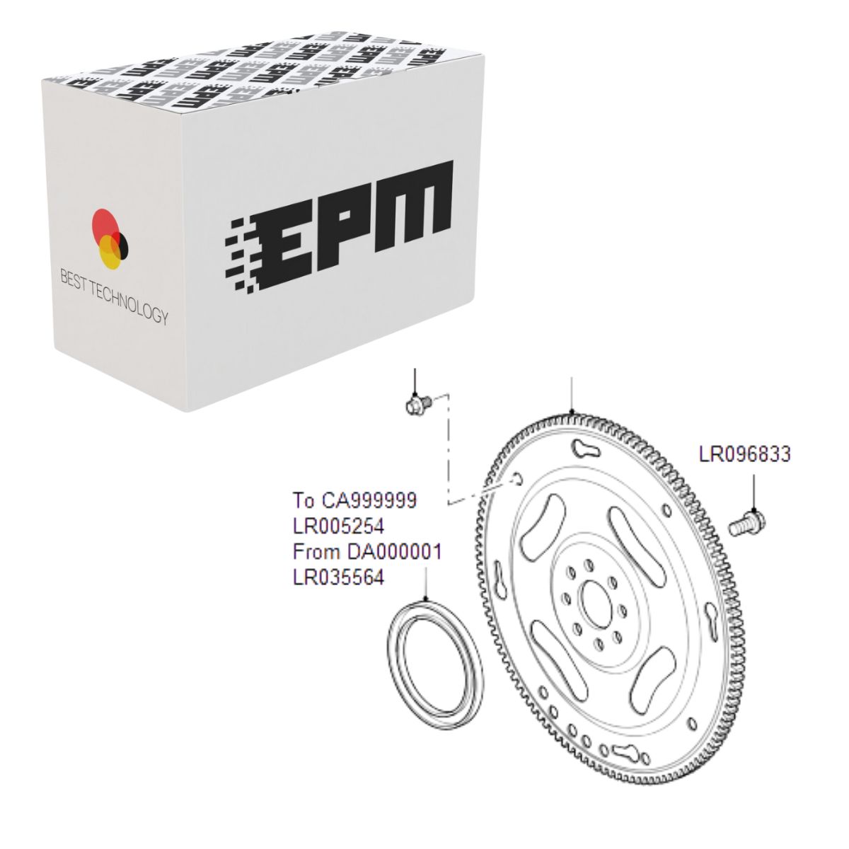 Roda Fônica Land Rover TDV6 SDV6 2.7 3.0 24V LR005254, LR035564 ...