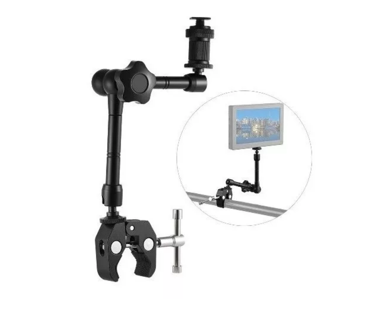 Braço Articulado Magic Arm 11 Polegadas 28cm p/ Led Monitor - CameraPro