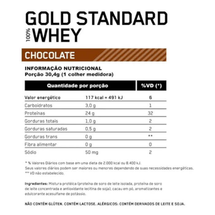 Whey Gold Standard Chocolate 2,00 Lbs (907g) Optimum Nutrition - MaxPharma Farmácia de ...