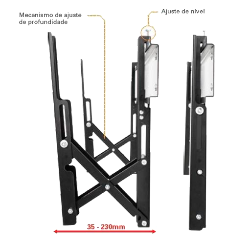 Suporte de Parede para Monitor e TVs 50'' a 55'' LFD Video-Wall ...
