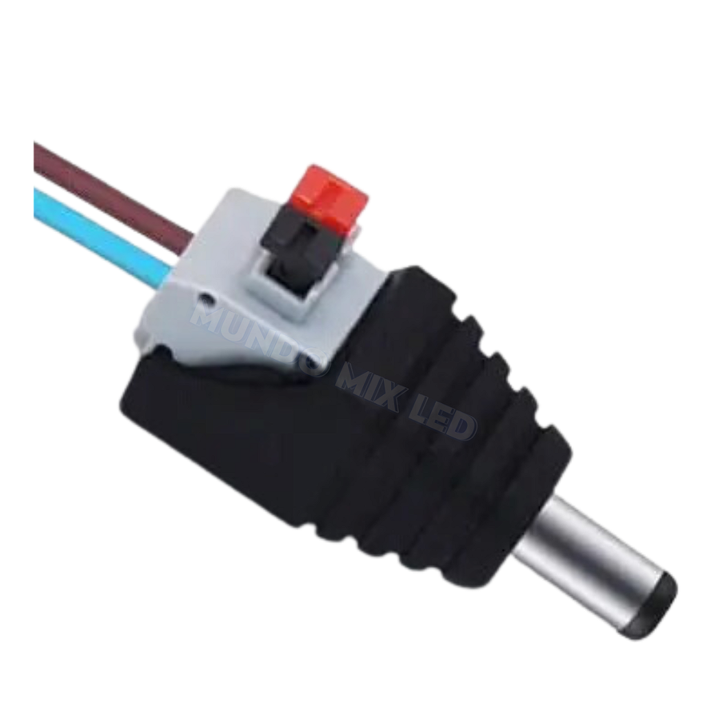 Conector PLUG Borne Pressão Vermelho Macho P4 J4 Para Fonte e LEDs 12v ...
