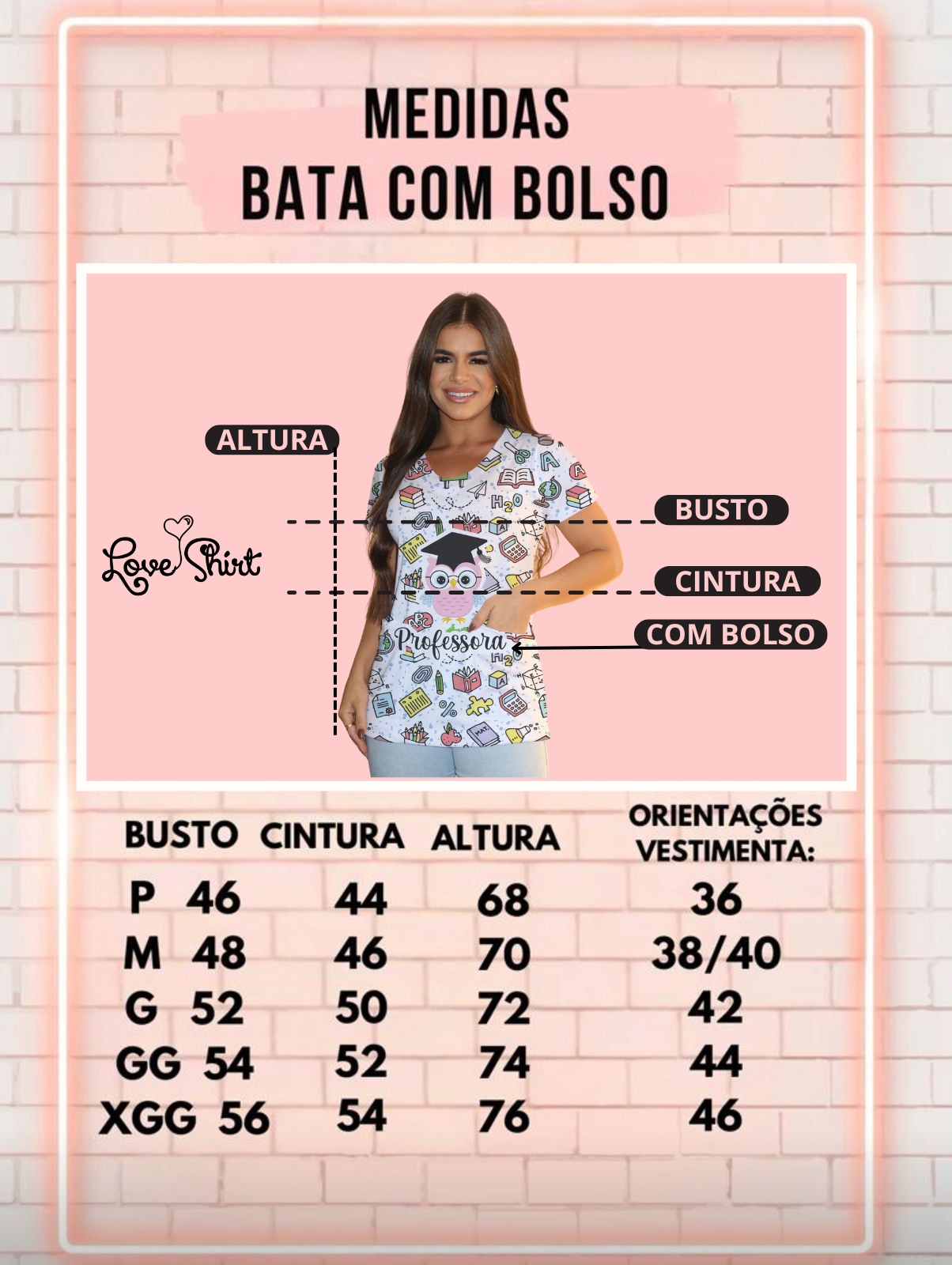 BATA COM BOLSO/SCRUB PROFISSÃO PROFESSORA TURMA DA MÔNICA BARRA - Love ...