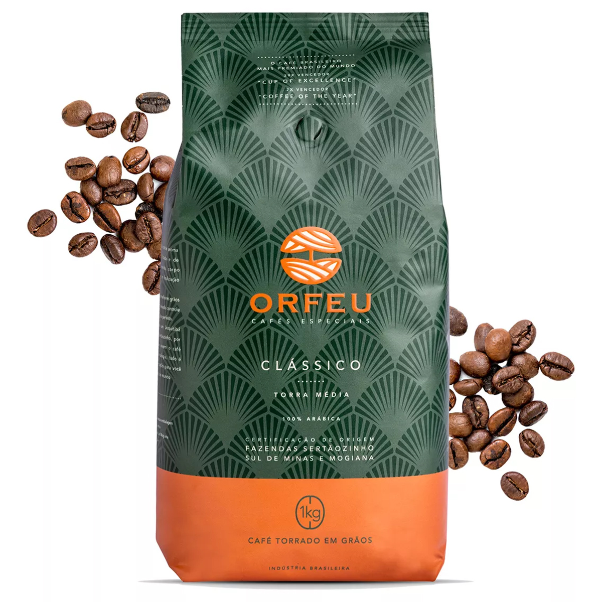 Café em Grãos Orfeu Clássico 1Kg - 100% Arábica - Locafé Profissional