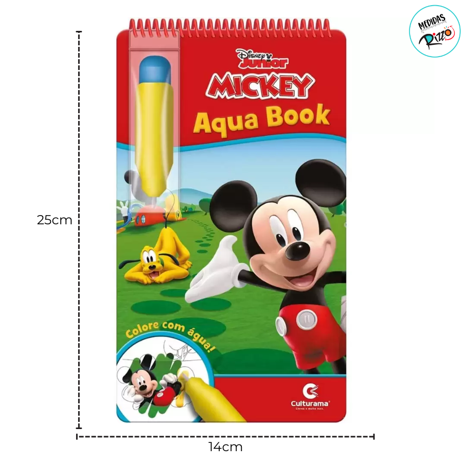 Livro Aqua Book Mickey Infantil - Disney Original - Disney Festas by Rizzo
