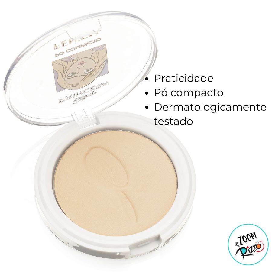 Pó Compacto - Rapunzel - Princesas - 10g - 1 unidade - Disney Original ...