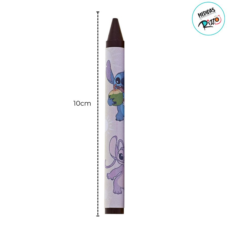 Giz de Cera Stitch e Angel - Jumbo - 12 Cores - Disney Original - 1 ...