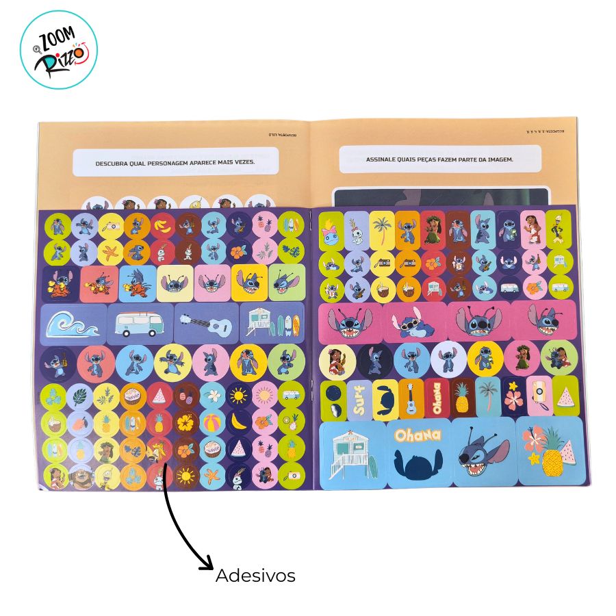 Livro de Atividades e Adesivos - Stitch - Disney Original - 1 unidade ...