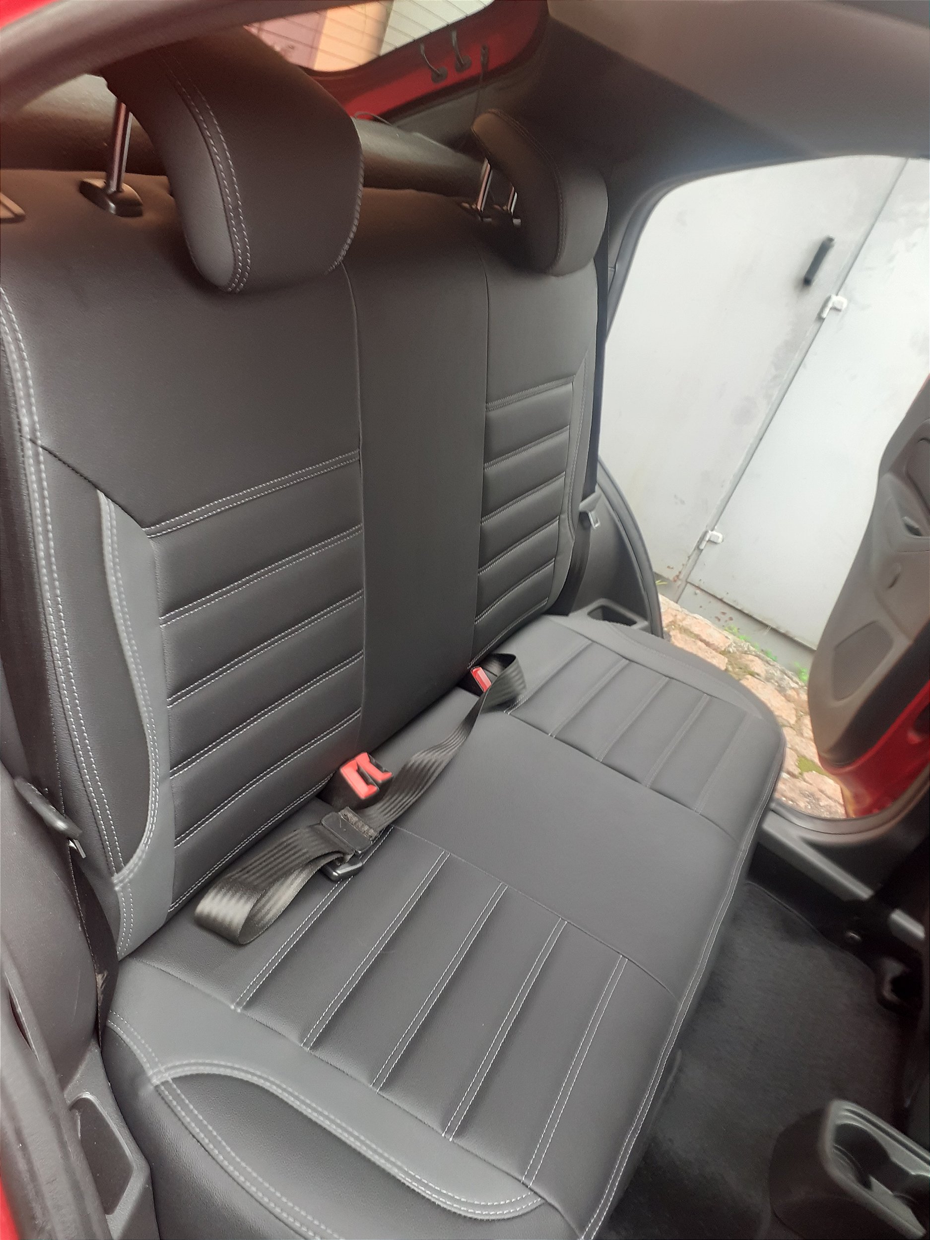 Capa de Banco Ford Ka Novo Preto couro Automotivo - baraoparts