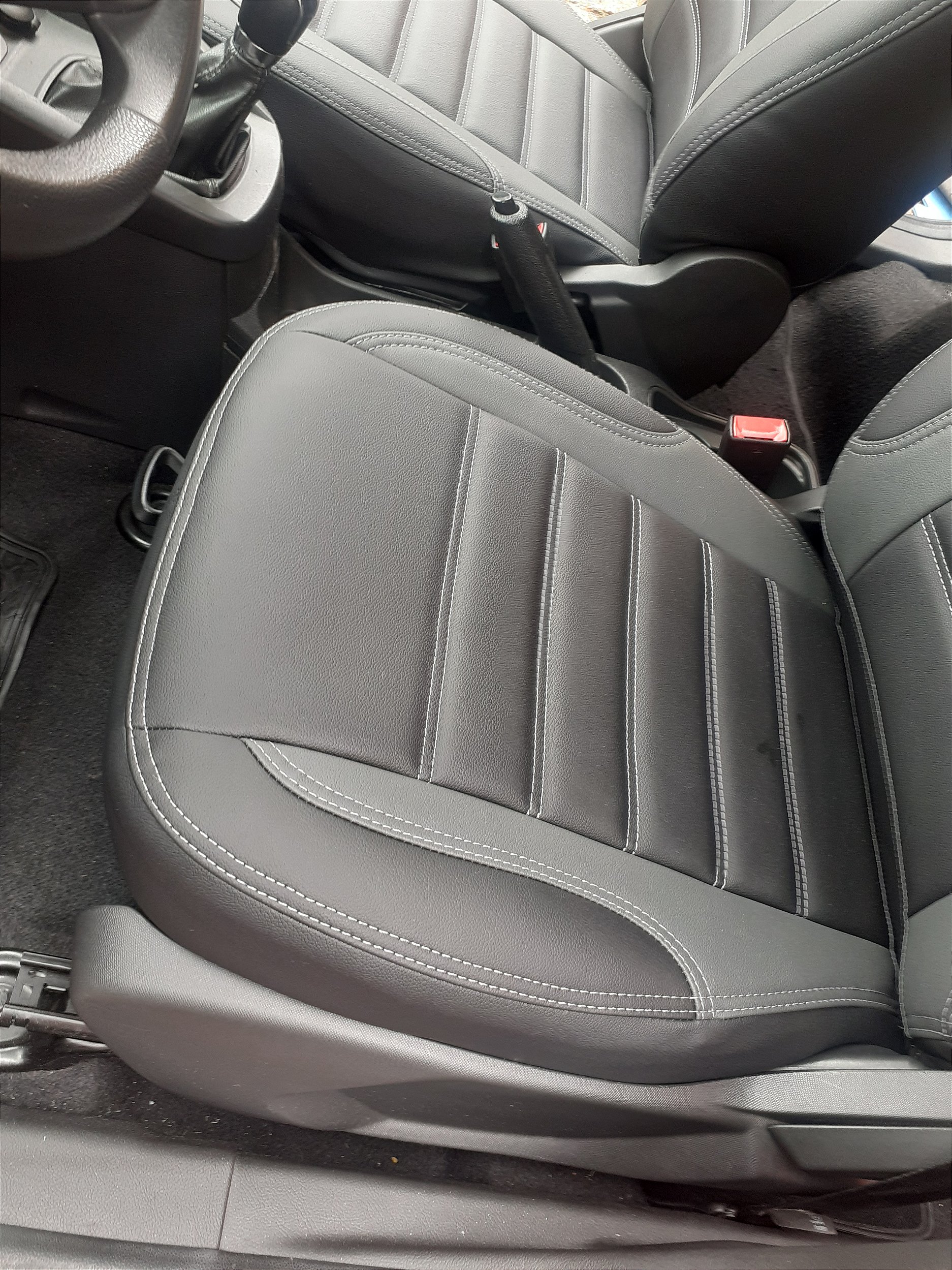 Capa de Banco Ford Ka Novo Preto couro Automotivo - baraoparts