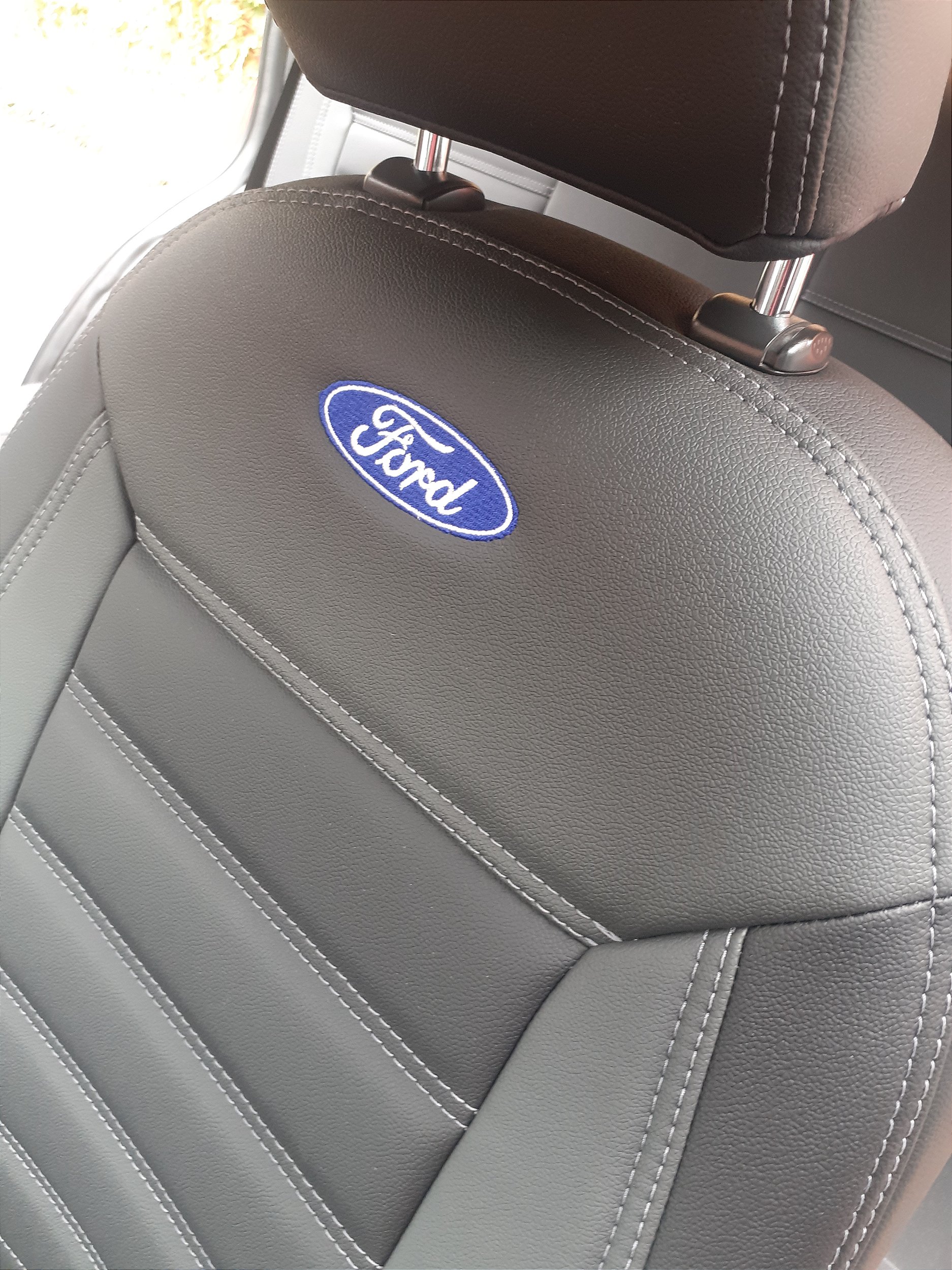 Capa de Banco Ford Ka Novo Preto couro Automotivo - baraoparts